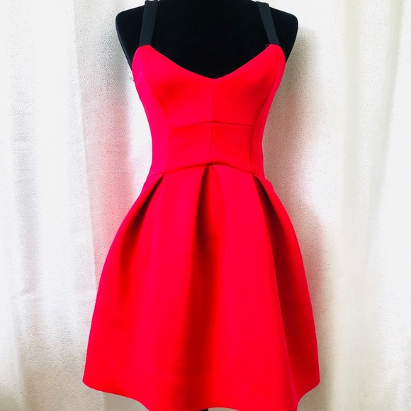 Dresses | Red A Frame Structured Dress | Poshmark